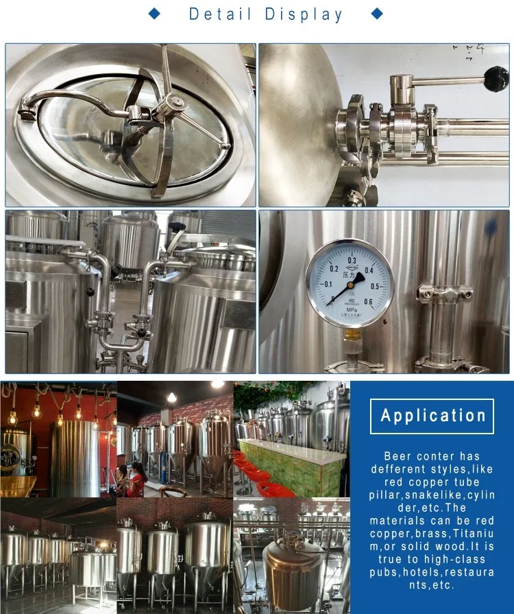 100L 5HL 500L Fermentation System Saccharification Brewery Brew Pub ...