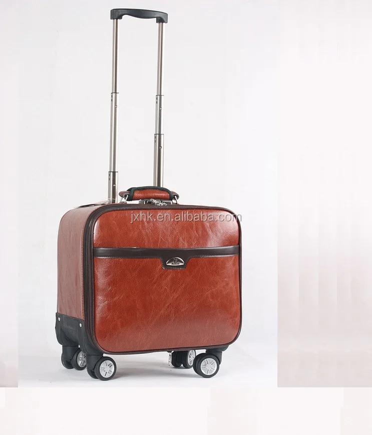 17" Waterproof Pu Leather Pilot Boarding Luggage Case Flight Trip ...