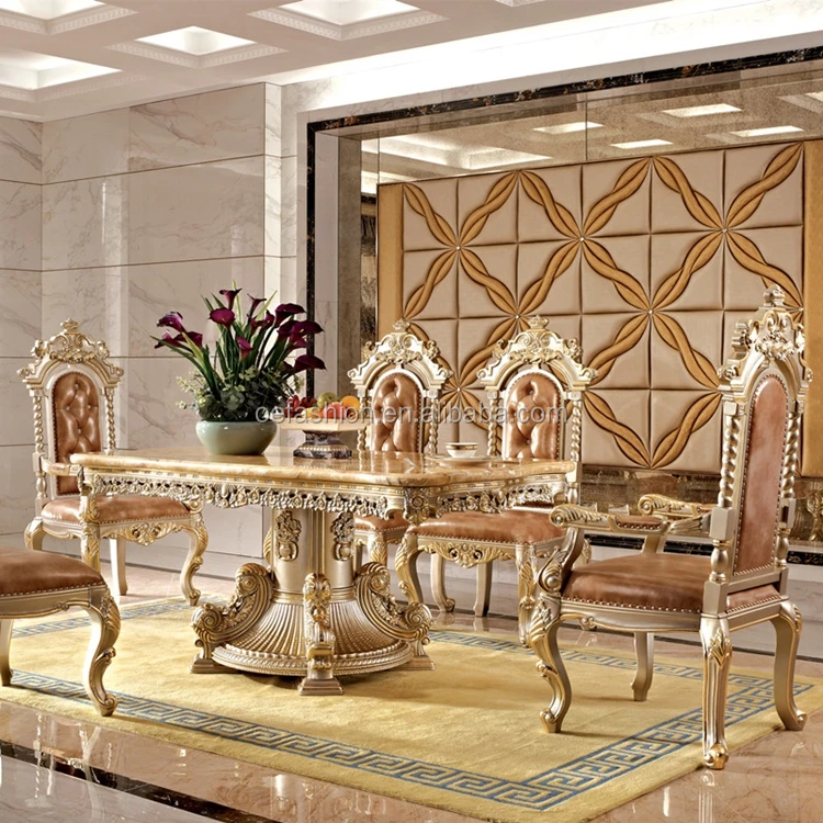OE-FASHION Luxury Marble Dining Table Set for Sale