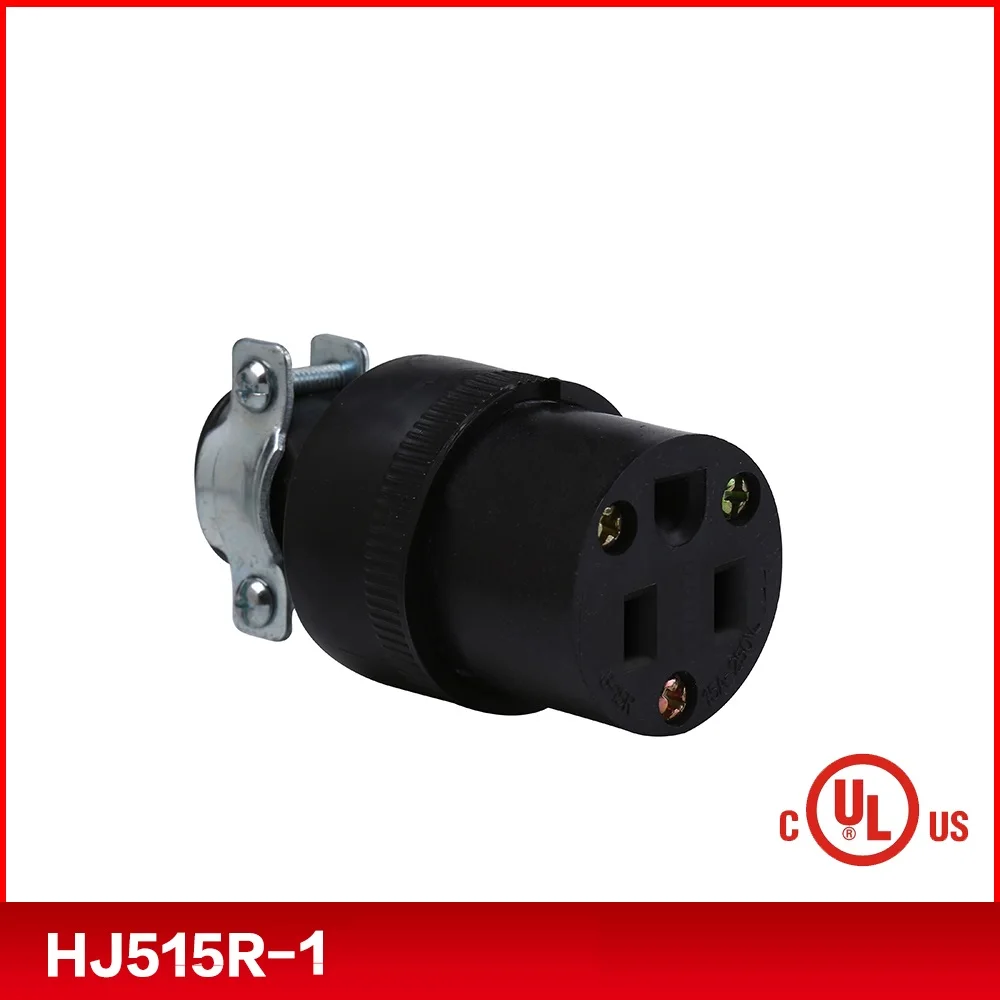 15 Amp 125 Volt Nema 5 15p 2p 3w Straight Blade Plug For America Canada ...