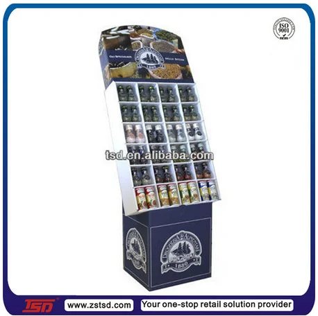 Tsd-w521 Custom Store Floor 6 Tier Wooden Condiment Display Stand/sauce ...