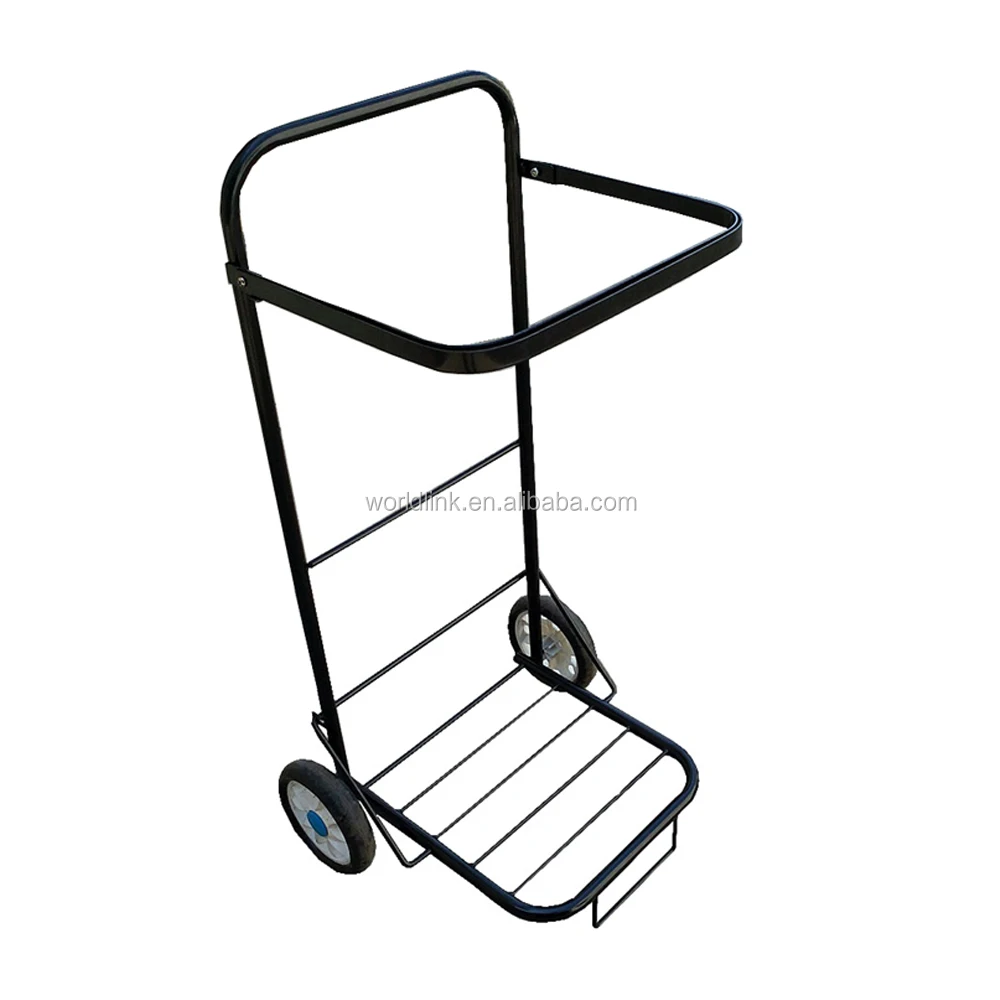 Steel Frame Foldable Wheelie Garbage Bag Carts - 90LB Capacity