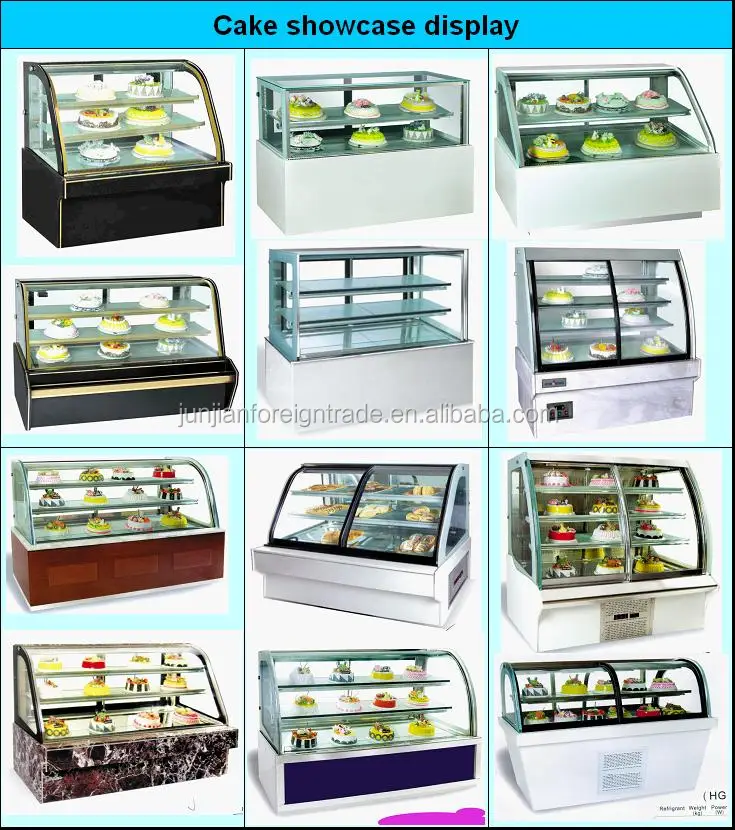 Commercial Upright Glass Display Refrigerator Rotating Showcase For ...