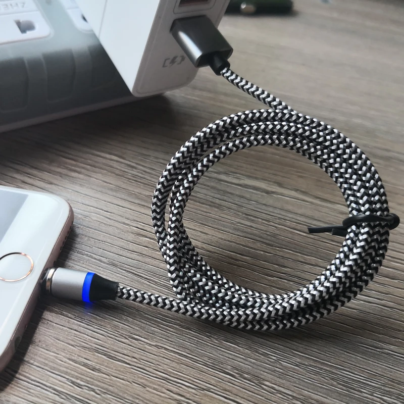 3 in 1 Round magnetic charging cable usb cable for iphone/type c/micro ...