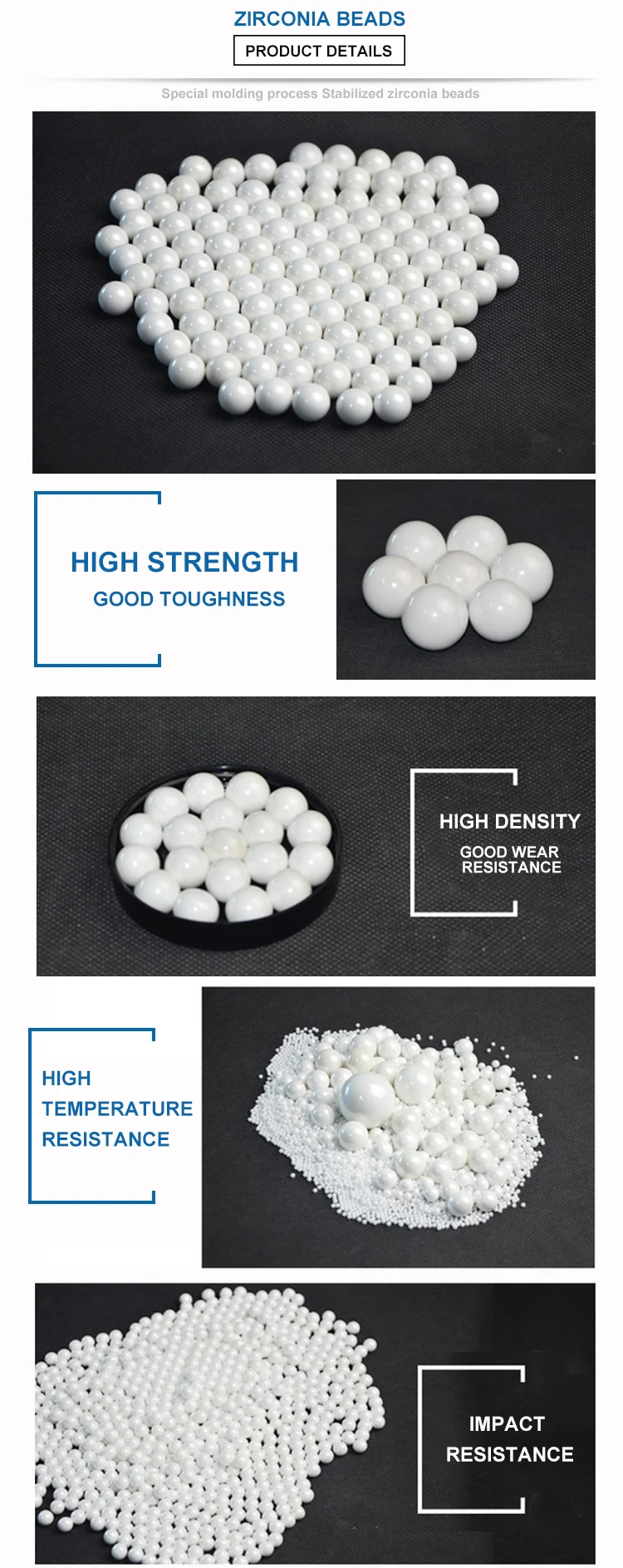 High Pure 95% ZrO2 Ball Yttrium/yttria Stabilized Zirconia Bead for ...