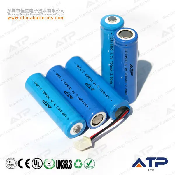 Alibaba 14500 Li-ion Battery 3.7v 700mah / 3.7v 700mah Aa 14500 Lithium ...