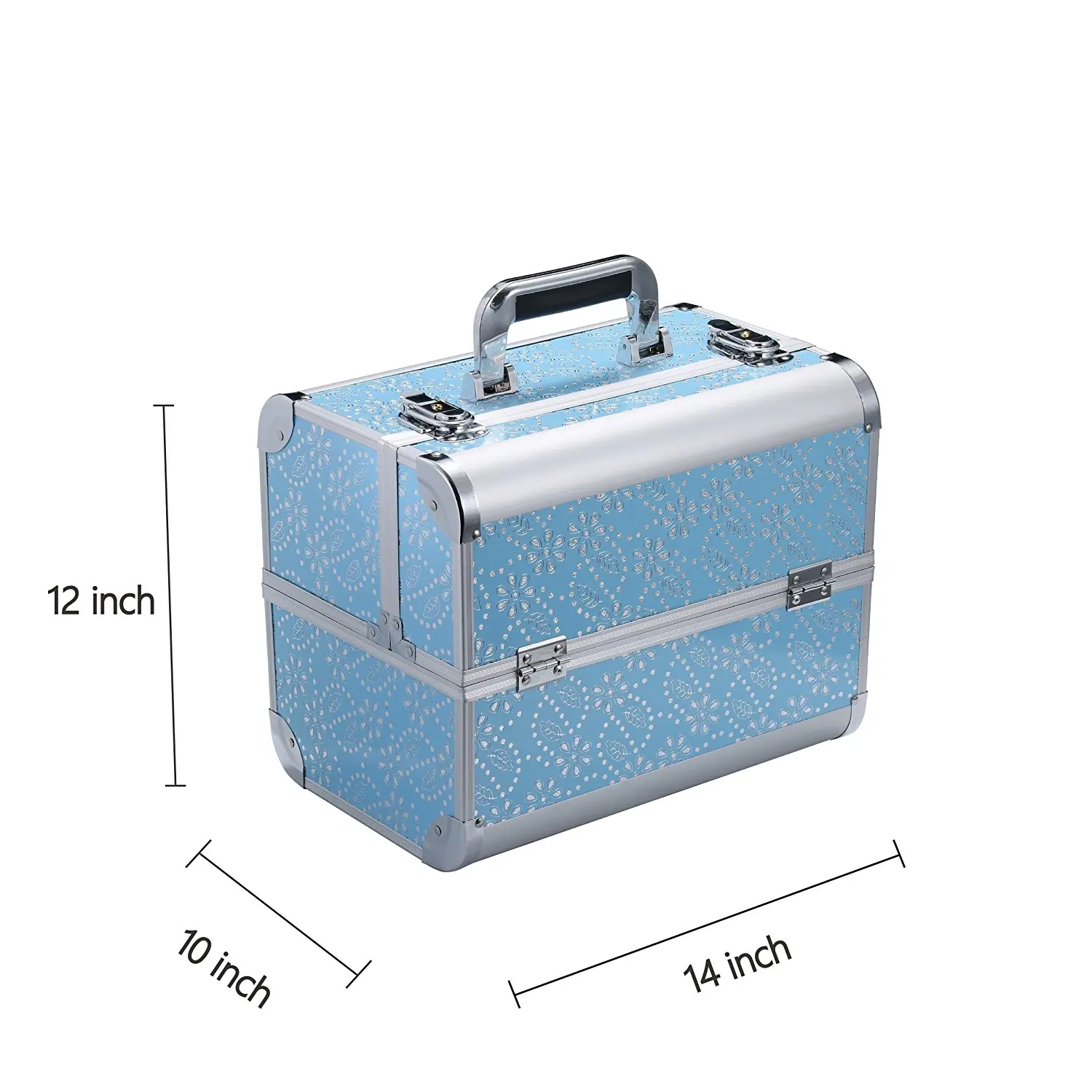 Large Make Up Case Artist Organizer Cosmetic Box For Girls And Women ...