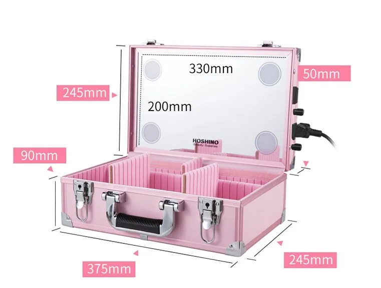 Portable Led Makeup Box Cosmetic Case - Buy Led Makeup Box,Led Cosmetic ...
