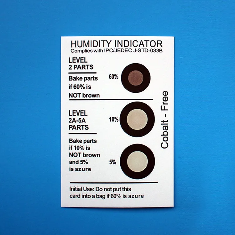 Eco-friendly Pcb Humidity Indicator Card From Brown To Azure - Buy ...