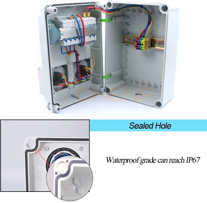 Household Mobile Plastic 1p+n+pe 12way Panel Waterproof Portable Socket ...