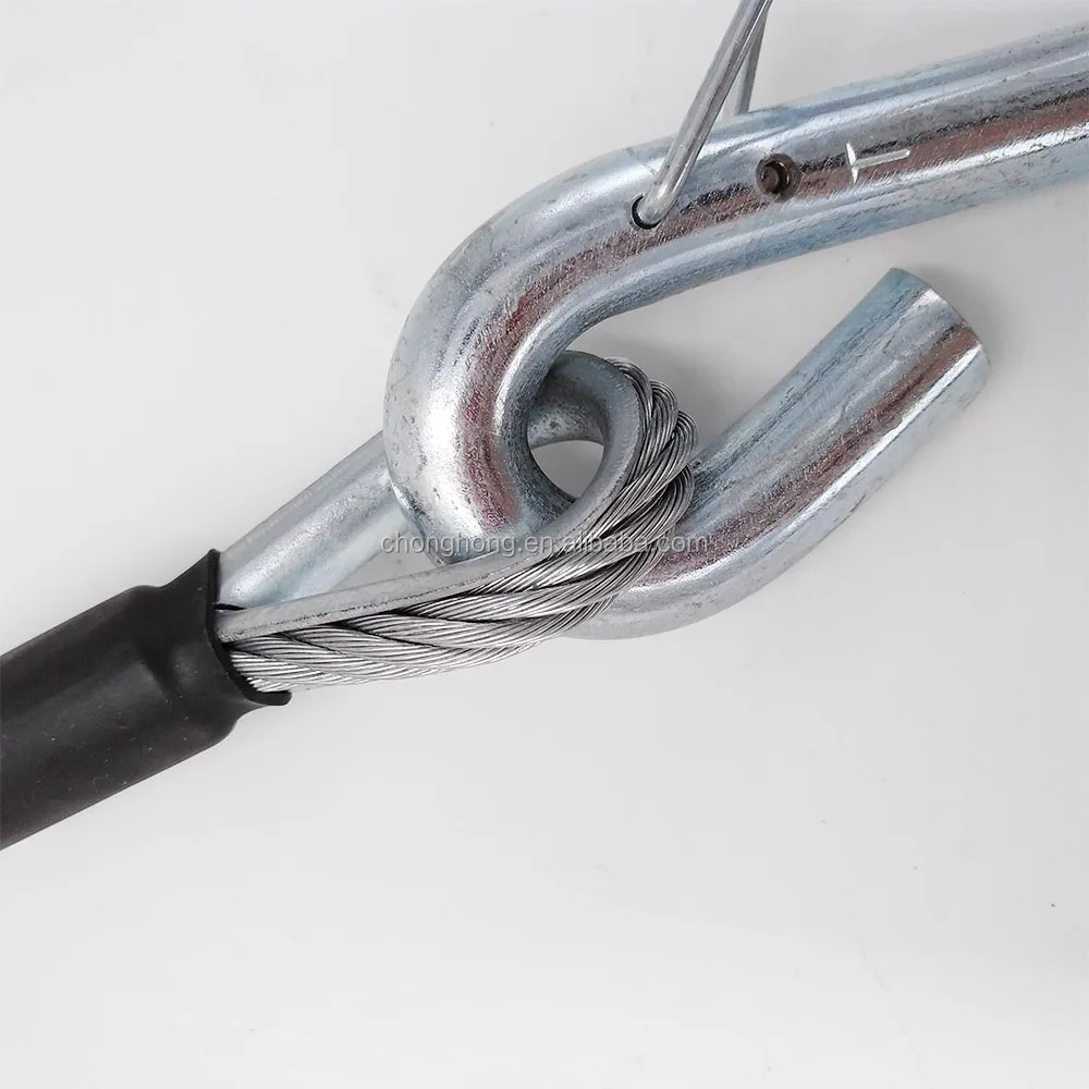 5 - 8mm Pvc Coated Steel Tow Cable / Towing Rope For Truck Car - Buy ...