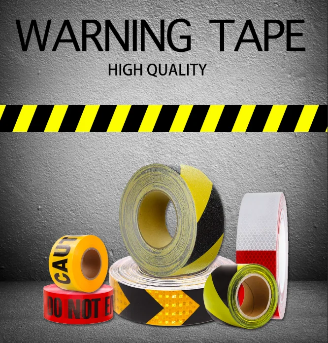 Yellow Plastic Printable Caution Hazard Warning Tape Pipeline Roll ...