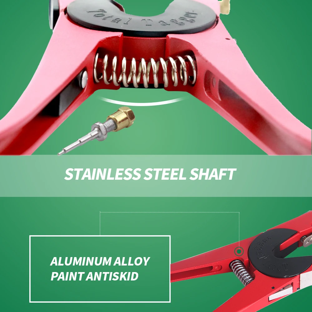 Sheep Goat Cow Cattle Automatic Lock Ear Tag Pliers Red Metal Ear Tag ...