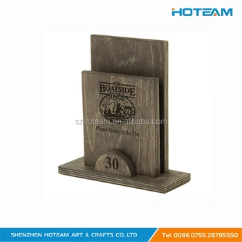 A3 Size Rustic Wood Table Talker Stand Menu Holder - Buy Menu Holder ...