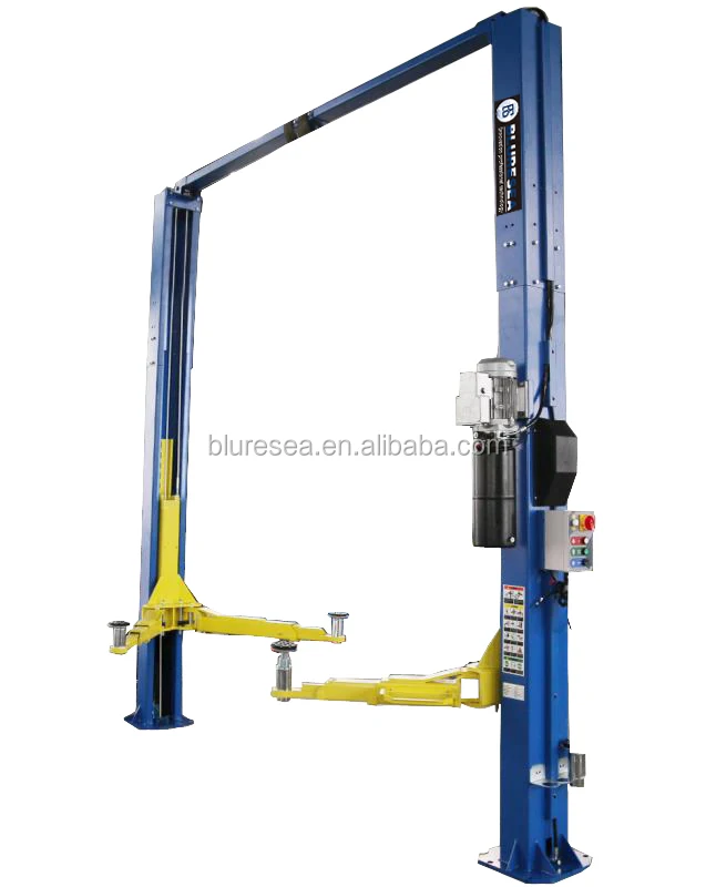 Electric Lock Release Two Post Ceiling Car Lift Clear Floor Car Lift ...