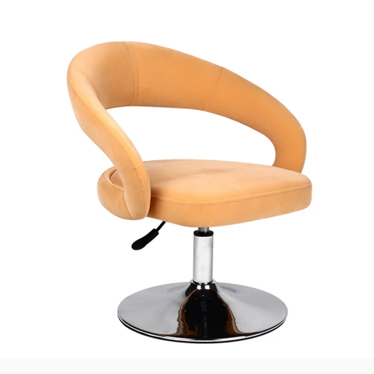 Custom Round Height Adjustable Metal Chrome Office Swivel Rocker Chair ...