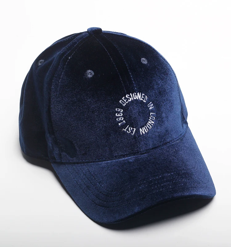 Bobu Brand Custom No Minimum Mens Velvet Baseball Caps Hats Blue - Buy ...