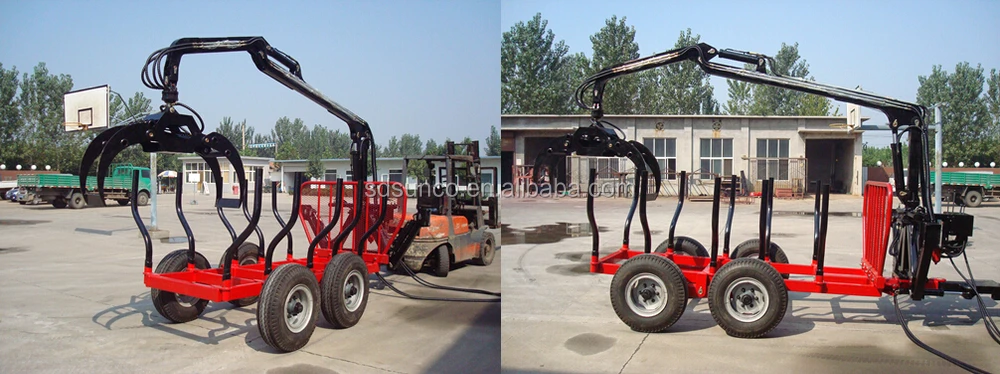 Lovol Tractor Mounted Hydraulic Pto Driven Log Loading Trailer - Buy ...