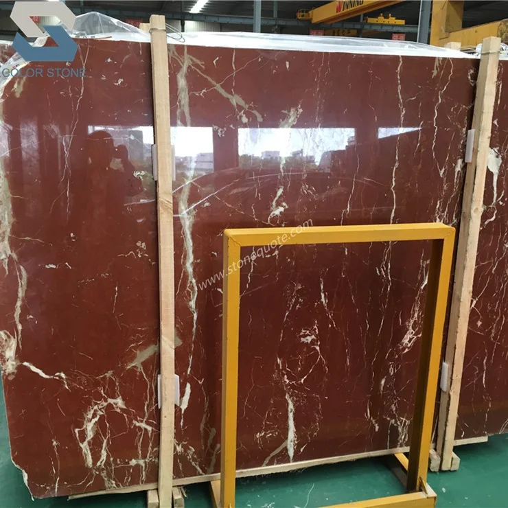 Polished Rosso Alicante Dark Red Marble Slabs Interior Red Marble Slab ...