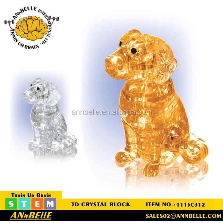 3D Crystal Puzzle Animal Block Puzzle Animal Souvenir tiger Elephant ...