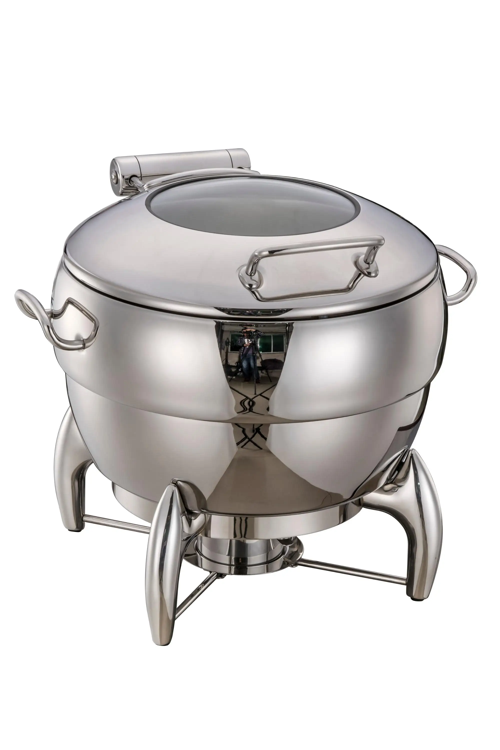 Good Quality 6.0l Round Chafing Dish With Soup Warmer - Buy Soup ...