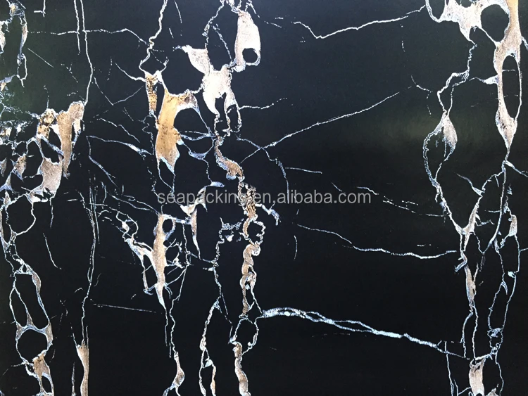 Nuevo Diseño De Mármol Negro Pvc Autoadhesivo Wallpaper Hoja Para La ...