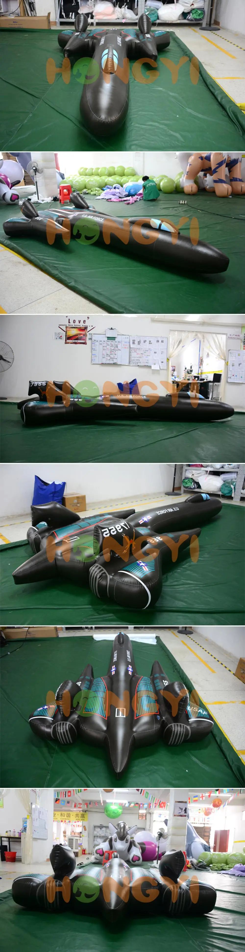 Custom Inflatable Sky Fighter Jet PVC Airplane Model Advertising ...