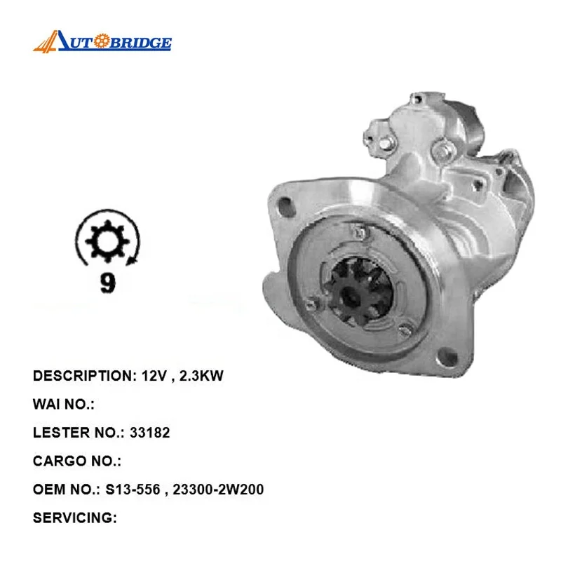 Zd30 12v 2.3kw 9t Y61 23300vw201 33182 S13-556 23300-2w200 Starter ...