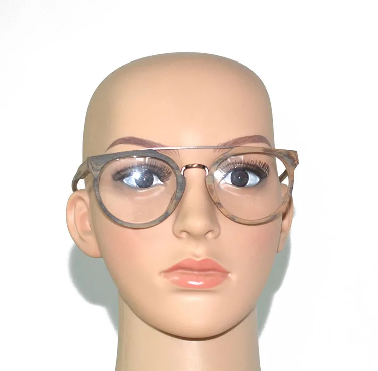 New Model Acetate Optical Custom Eyeglass With Fake Wood Finishing