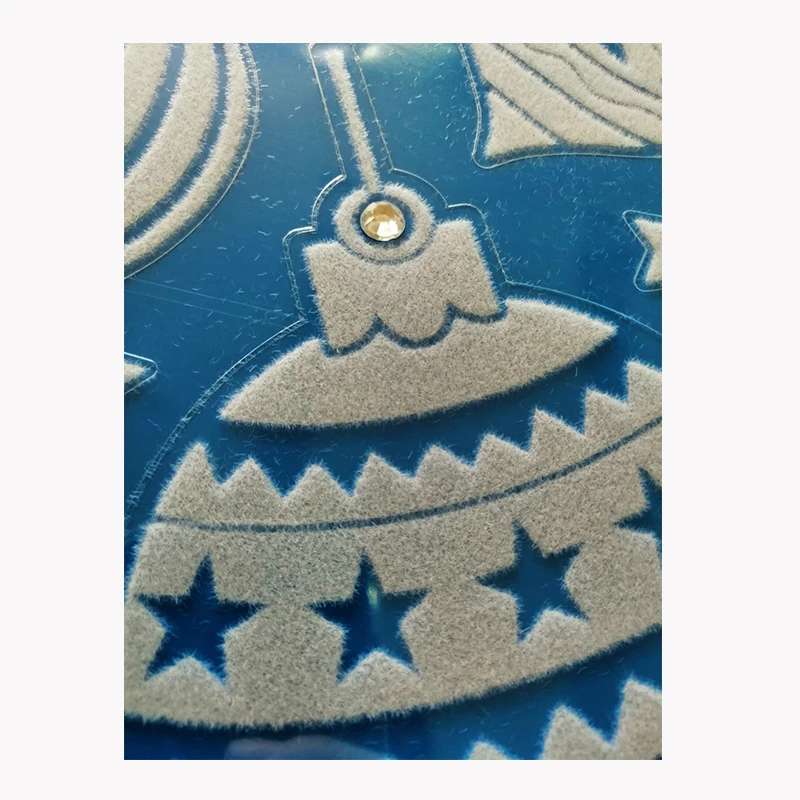 Factory Custom Self Adhesive Flocking Velvet Wall Sticker Decal Bedroom ...