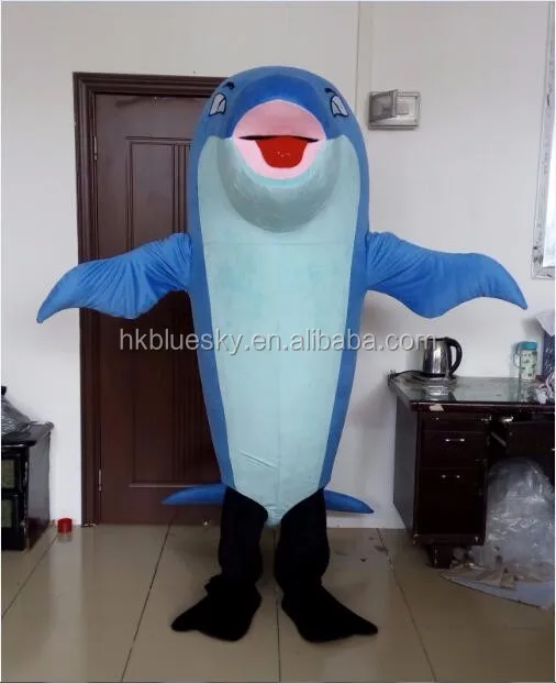 Kustom Kostum Ikan Dewasa Kostum Maskot Lumba-lumba Biru Untuk Dijual ...