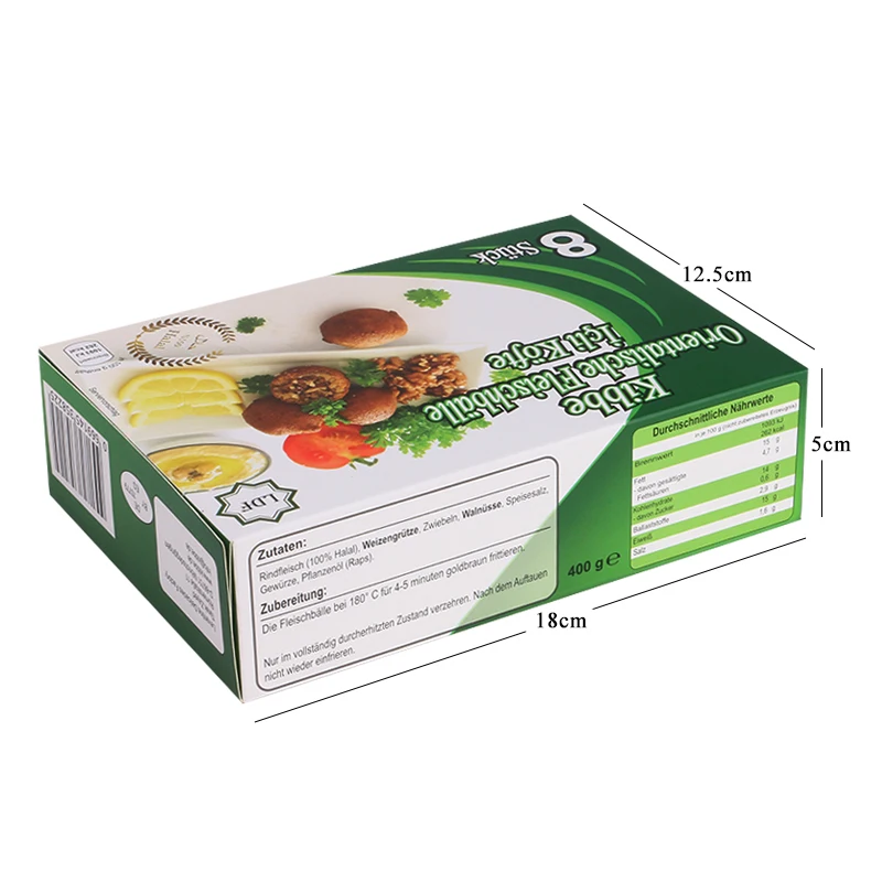 Custom Art Paper Outer Frozen Food Box Packaging