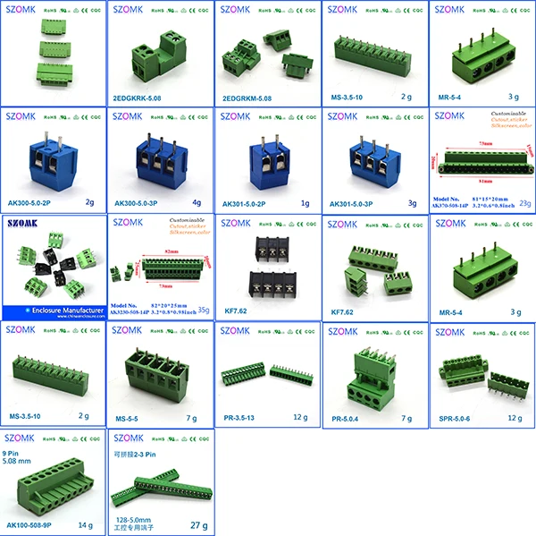 8 Positions Phoenix Pluggable Terminal Block 5.08mm Pitch Female Part ...