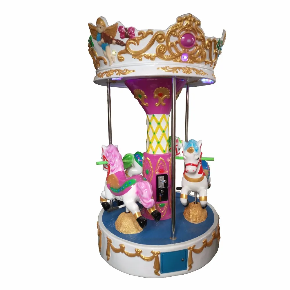 Mini Carousel Children Amusement Park Equipment 3p Carousel Horse Rides ...