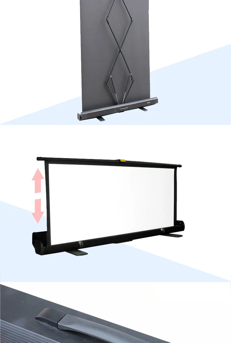 100" 80" 60" Inch Pull Up And Up Floor Stand Projection Screen ...