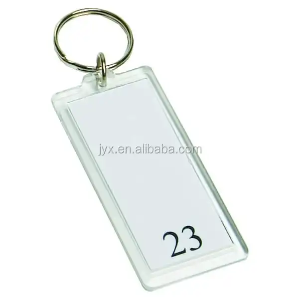 Rectangular Clear Key Chain Acrylic Key Tag - Buy Custom Acrylic Key ...