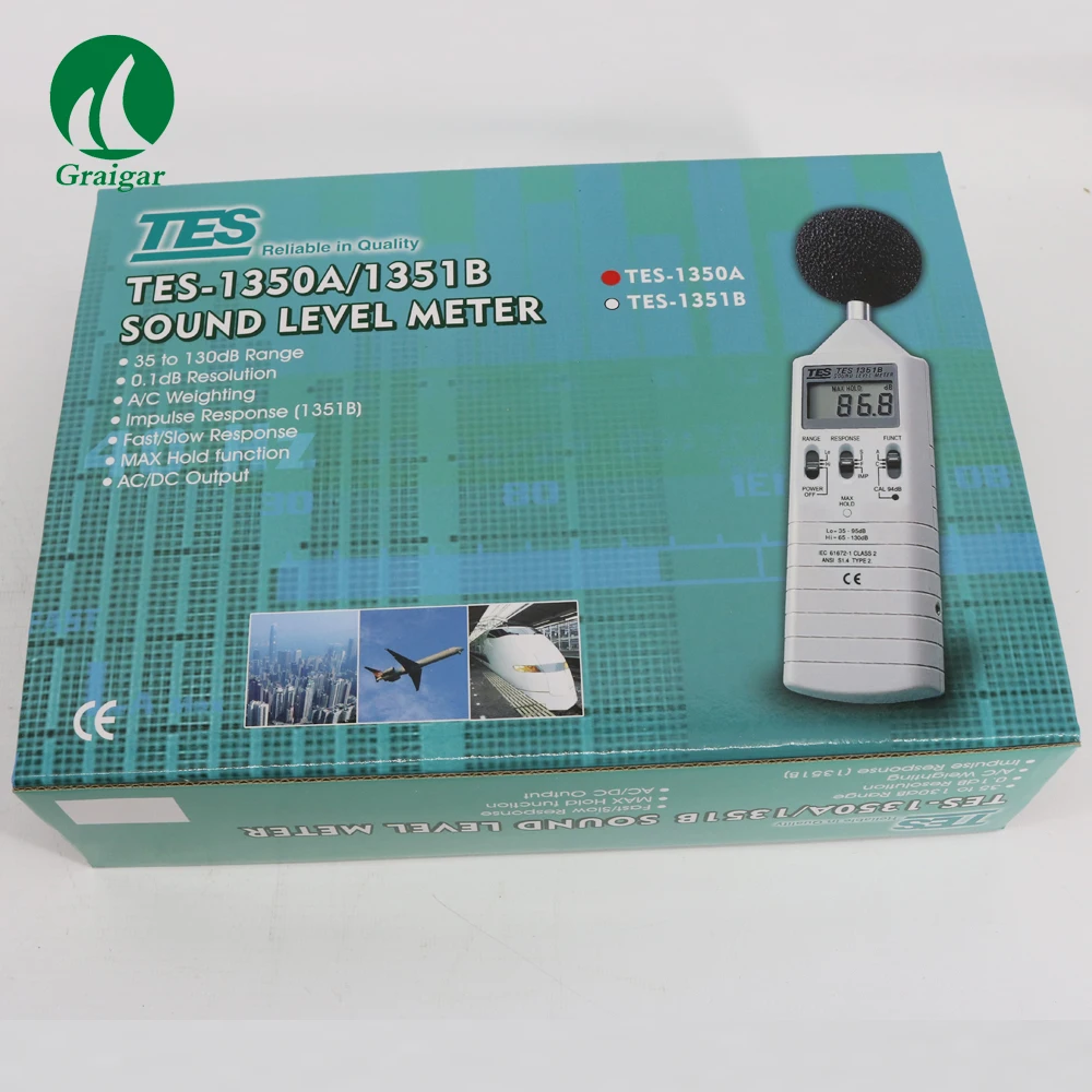 Tes-1350a Sound Level Meter A And C Frequency Weighting 0.1db ...