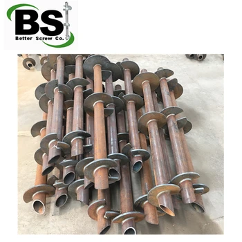 Steel Helical Pier With Helical Caps For New Construction Material ...