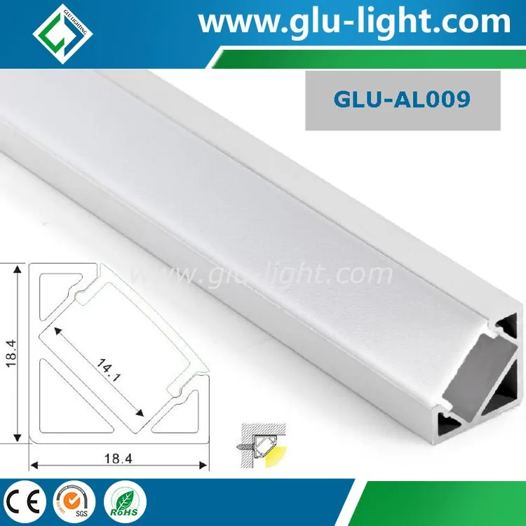 Corner Mount Led Aluminium Profile 90 Degree V Shape Alu Led Channel ...