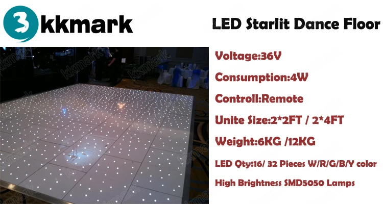 LED Starlie Dance Floor - Acrylic Platform for Weddings