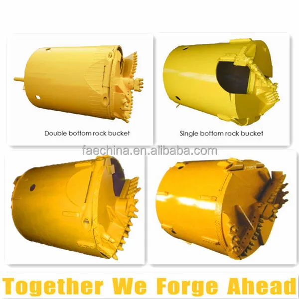 Double-bottom Double Open Rock Drilling Bucket,Auger Bucket - Buy ...