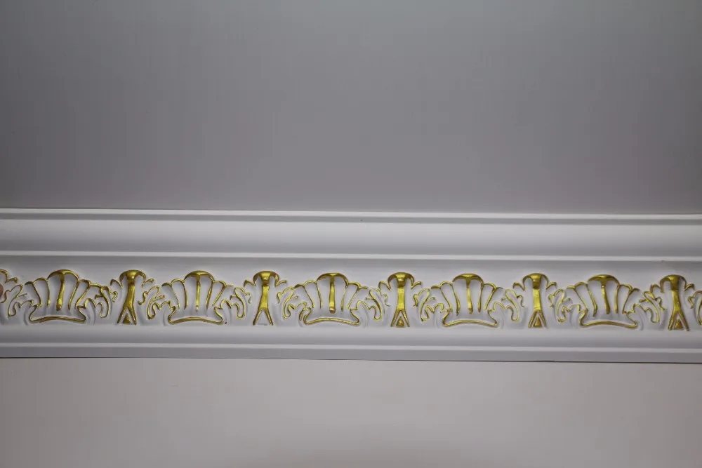 Interior White And Gold Pu Cornice Moldings For Ceiling - Buy White And ...
