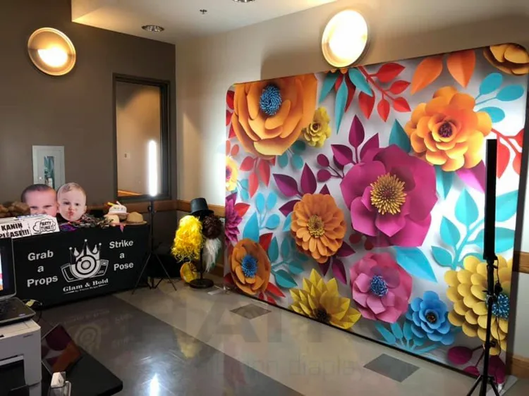 Portable Aluminum Tension Fabric Advertising Conference Booth Backdrop ...