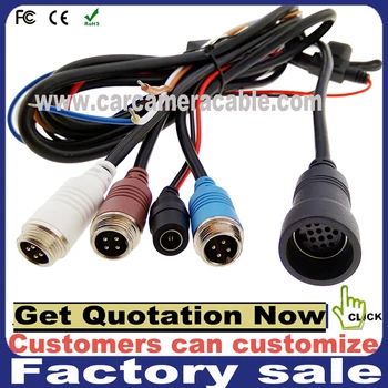 Din 13 Pin Plug Video Cable With Rca Connector For Car Reversing Camera - Buy 13pin Aviation ...