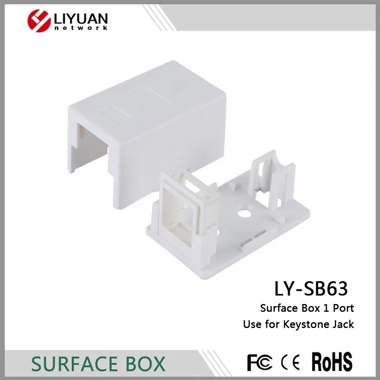 Cat6 Surface Mount Utp 1 Port Rj45 Keystone Jack Box - Buy Keystone ...