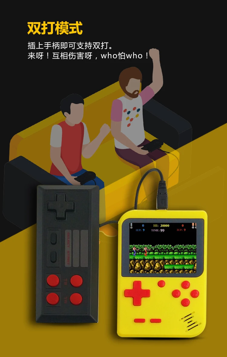 English Version 2.8 Inch Screen 8 Bit Long Time Playing Built In 400 ...