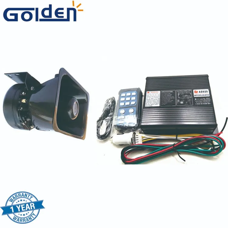 200w 12v Car Vehicle Horn Kit Pa System Police Firefighter Wireless ...