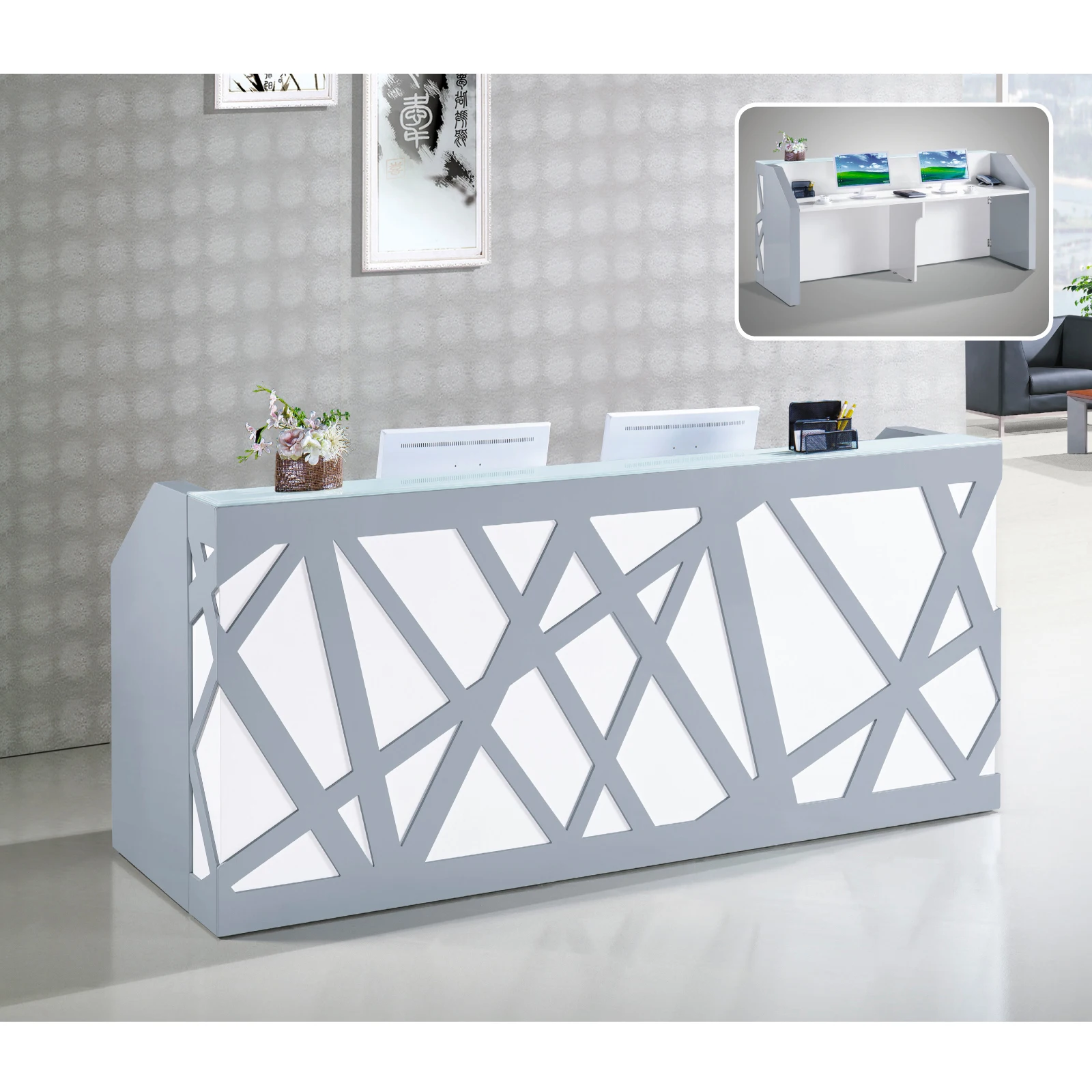 Best Seller 2 Person Small Front Reception Desk - Buy 2 Person ...