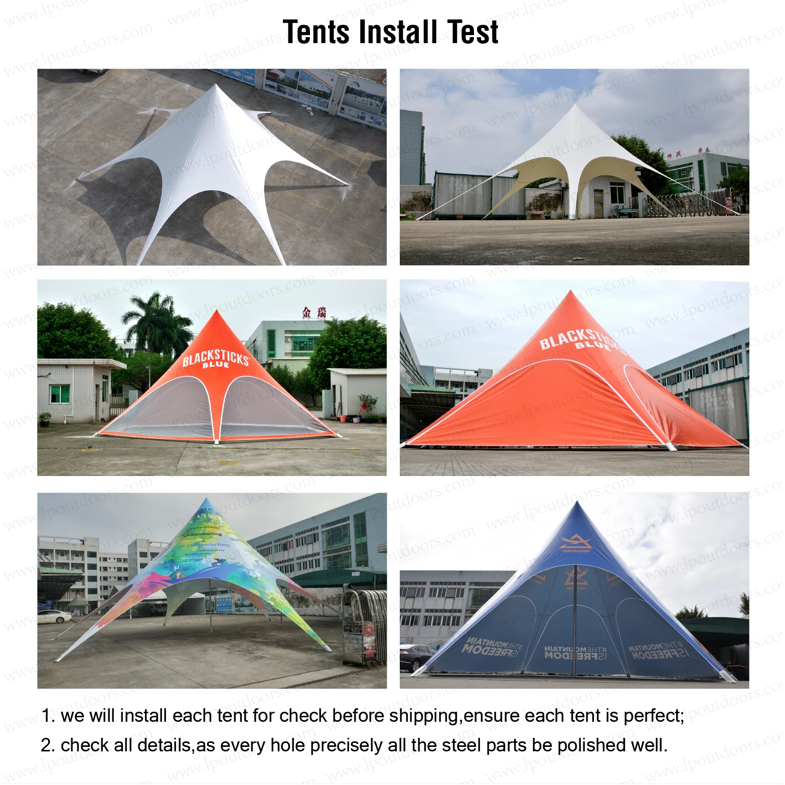 10m Outdoor Spider Shade Canopy Star Tent With Clear Walls For Sale ...