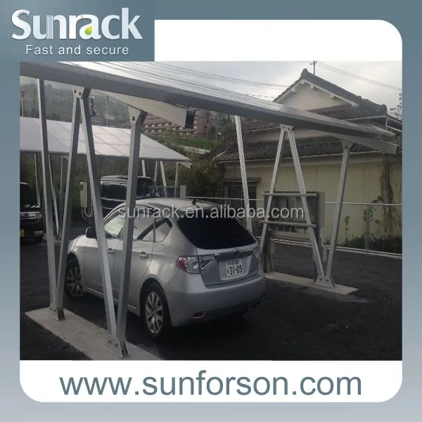 Double Row Parking Space Design Aluminum Solar Panel Carport For Car ...